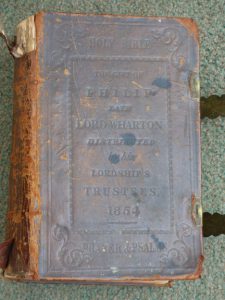 1854 Bible returns home / Lord Wharton's (Bible) Charity
